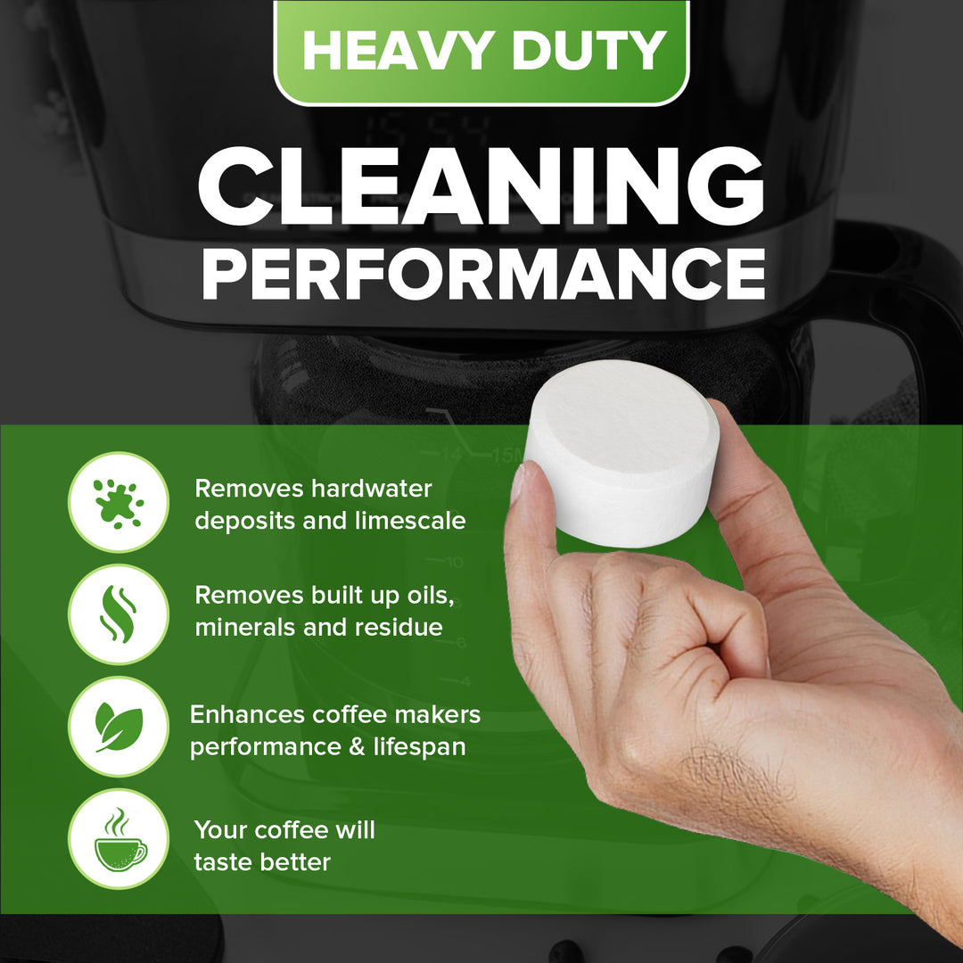 Coffee Maker Cleaner and Descaler Tablets, 12 Uses for Single Cup, Mul